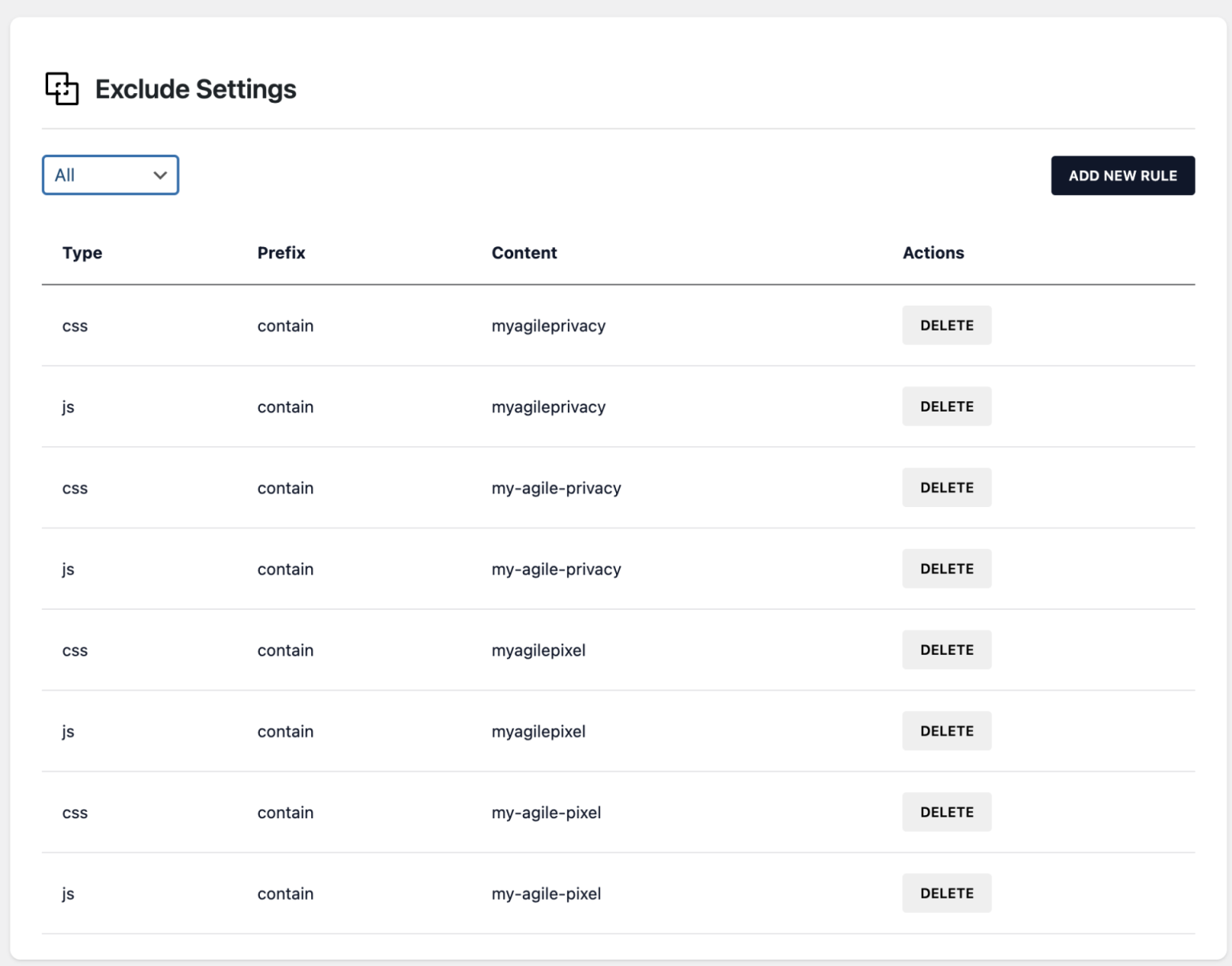 How to configure Speedy Cache with My Agile Privacy - My Agile Privacy